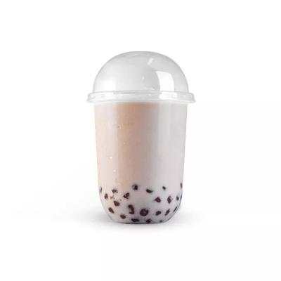 China Disposable Recycled PET RPET Cupsmall Clear Plastic Tableware For Tea Juice Fruit With Lid for sale