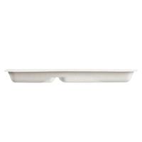 China 260mm Sugarcane Bagasse 5 Compartment Meal Tray Compostable Pulp Molded Eco Friendly for sale