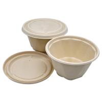 China Disposable Biodegradable Sugarcane Bagasse Bowl 850ml Takeaway Bowls with Lids for sale