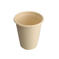 China Hot Chocolate Biodegradable Sugarcane Bagasse Cup 8Oz Takeaway Coffee Cups With Lids for sale