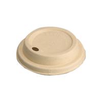 China Hot Chocolate Biodegradable Sugarcane Bagasse Cup 8Oz Takeaway Coffee Cups With Lids for sale