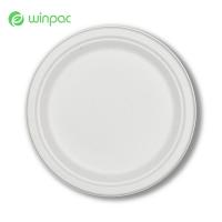 China Eco Friendly Biodegradable Sugarcane Paper Plates 7inch Dinner Foods Disposable for sale