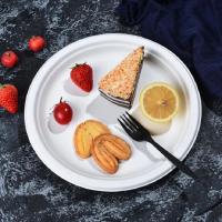China Fruit Eco Compostable Sugarcane Plates Round Biodegradable Sugarcane Bagasse Plates for sale