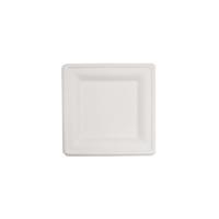 China Square 8in Eco Products Home Compostable Sugarcane Plates Biodegradable Disposable for sale