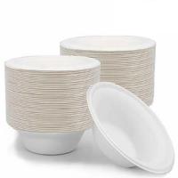 China Restaurants Eco Sustainable Biodegradable Compostable Sugarcane Bagasse Bowl 12oz for sale