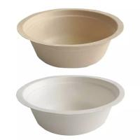 China OEM 32 oz Compostable Sugarcane Fiber Bowl Biodegradable Disposable Eco Friendly 204 mm for sale