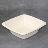China Eco Biodegradable Sugarcane Disposable Bowls 16oz Square Bowl With Lid for sale