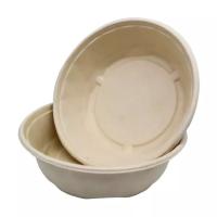 China Biodegradable Compostable Sugarcane Disposable Bowls 500ml Takeaway Bowls With Lid for sale