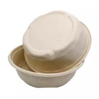 China Biodegradable Compostable Sugarcane Disposable Bowls 500ml Takeaway Bowls With Lid for sale