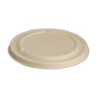 China 1000ml Biodegradable Sugarcane Bagasse Bowl with Lid 160mm Diameter for sale