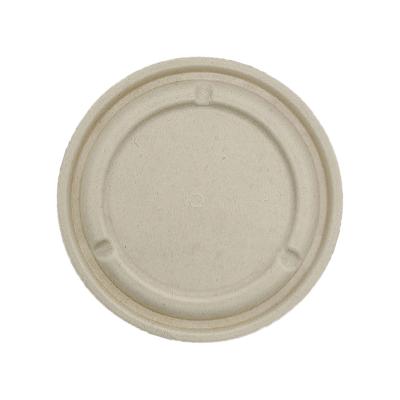 China 1000ml Biodegradable Sugarcane Bagasse Bowl with Lid 160mm Diameter for sale