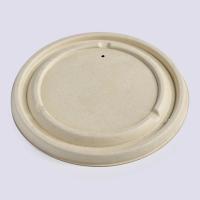 China 1000ml Biodegradable Sugarcane Bagasse Bowl with Lid 160mm Diameter for sale