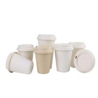 China 16oz Biodegradable Sugarcane Bagasse Takeaway Cups with Lids 400pcs for sale