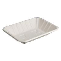 China Natural Color Rectangular Compostable Sugarcane Bagasse Sustainable Sushi Trays Plates for sale