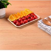 China Natural Color Rectangular Compostable Sugarcane Bagasse Sustainable Sushi Trays Plates for sale