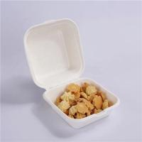 China Disposable Biodegradable 6 Inch Sugarcane Bagasse Take Away Food Container Lunch Box 500pcs for sale