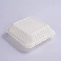 China Custom Logo 9 Inch Sugarcane Bagasse Clamshell Hamburger Takeaway Salad Bowl Biodegradable 200pcs for sale