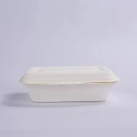 China Hotel Microwavable Sugarcane Bagasse Clamshell Disposable Take Away Bagasse Lunch Box for sale
