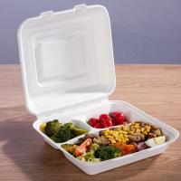 China Eco Friendly Sugarcane Bagasse Clamshell Biodegradable Take Away Food Packaging for sale