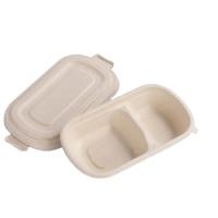 China White Biodegradable Take Away Containers Disposable Eco Friendly Takeaway Packaging Lid for sale