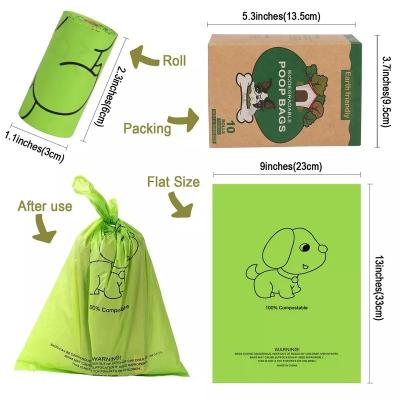 China PLA Biodegradable Compostable Grocery Bags 1mil Thickness Custom Size Dog Pet Waste Shopping Bags for sale