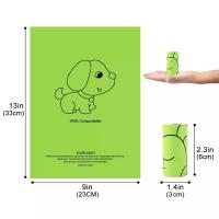 China PLA Biodegradable Compostable Grocery Bags 1mil Thickness Custom Size Dog Pet Waste Shopping Bags for sale