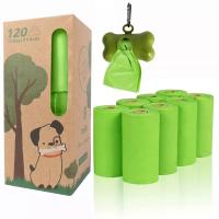 China No Handle Biodegradable Compostable Bags Pet Poop PBAT Plastic Green Bags for sale