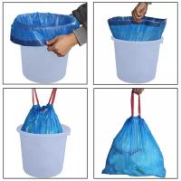 China Drawtape Handle Office Biodegradable Compostable Bag Bin Plastic Liner Roll Packaging for sale