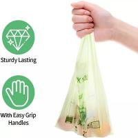 China PLA Compostable T Shirt Shopping Bags 12 Mic Biodegradable Custom Size for sale
