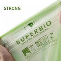 China PLA Compostable Star Seal Kitchen Trash Bags 12 Mic Biodegradable Food Scrap Bags for sale