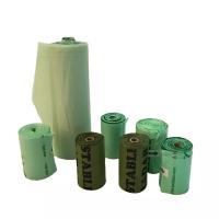 China Biodegradable Compostable Dog Poop Bags PLA PBAT Custom Size 2 Color Printing for sale