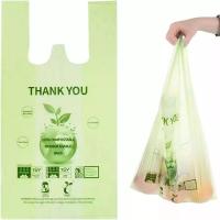 China Wholesale Compostable PLA Corn Starch Biodegradable T Shirt Shopping Bag Vest Bag On Roll Custom Size for sale