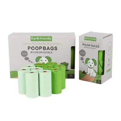 China PLA Compostable Dog Poop Bags 100% Biodegradable Custom Size Eco Friendly Waste Bags for sale