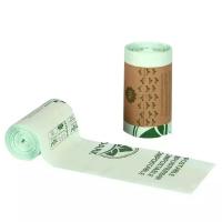 China Disposable 100% Biodegradable Flat Trash Garbage Bags OEM Factory Custom Printed Compostable Kitchen Waste Bags for sale