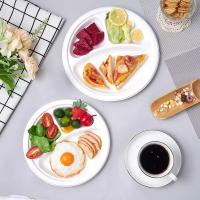 China 9 10inch Compostable Sugarcane Plates Degradable White Heavy Duty Paper Plates for sale
