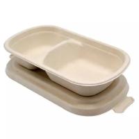 China 100 Biodegradable Packing Sugarcane Clamshell Food Container Disposable for sale