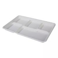 China Biodegradable 5 Compartment Disposable Food Tray Sugarcane Bagasse Biodegradable Pulp Tray for sale