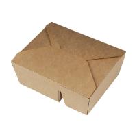 China Biodegradable Kraft Paper Food Boxes 26oz 45oz Takeaway Containers with PE Lining for sale