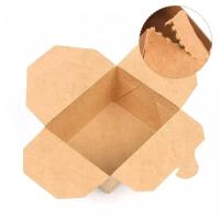 China Biodegradable Kraft Paper Food Boxes 26oz 45oz Takeaway Containers with PE Lining for sale