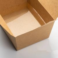 China Biodegradable Kraft Paper Food Boxes 26oz 45oz Takeaway Containers with PE Lining for sale