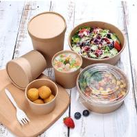 China Disposable 8 oz to 32 oz Kraft Paper Soup Cup with PE Coating and Lid for Takeaway Food Packaging for sale