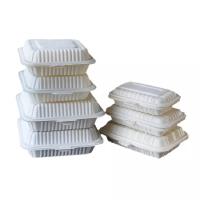 China 600ml 26g Biodegradable Corn Starch Tableware Take Away PP Food Containers for sale