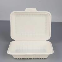 China 900ml Takeaway Food Corn Starch Box Disposable Cutlery Clamshell Biodegradable for sale