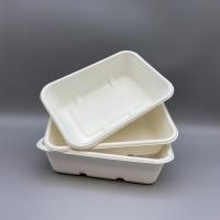 China 100% Biodegradable Sugarcane Bagasse Takeaway Lunch Box 750ml Microwave Safe for sale