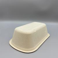 China Biodegradable Sustainable Bagasse Sugarcane Clamshell Box With Lid for sale