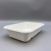 China Harmless Sustainable Sugarcane Bagasse Box Take Out Containers Kitchenware Dinnerware for sale