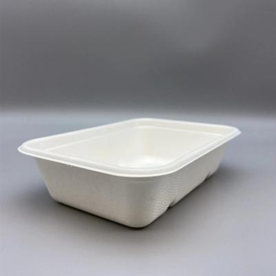 China Harmless Sustainable Sugarcane Bagasse Box Take Out Containers Kitchenware Dinnerware for sale