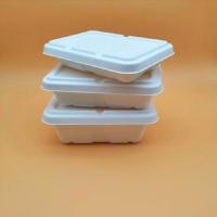 China 100 Percent Compostable Sugarcane Bagasse Box Clamshell Food Container With Lids for sale