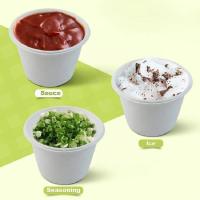China Customized 1oz 2oz 4oz Eco Friendly Sugarcane Waste Cups Disposable Paper Condiment Cup for sale