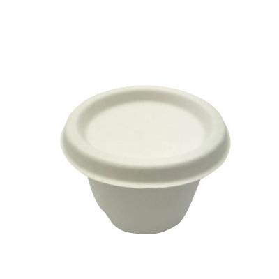 China 100 % Biodegradable Sugarcane Fiber Cups Disposable Sauce Cup Portion Cup for sale